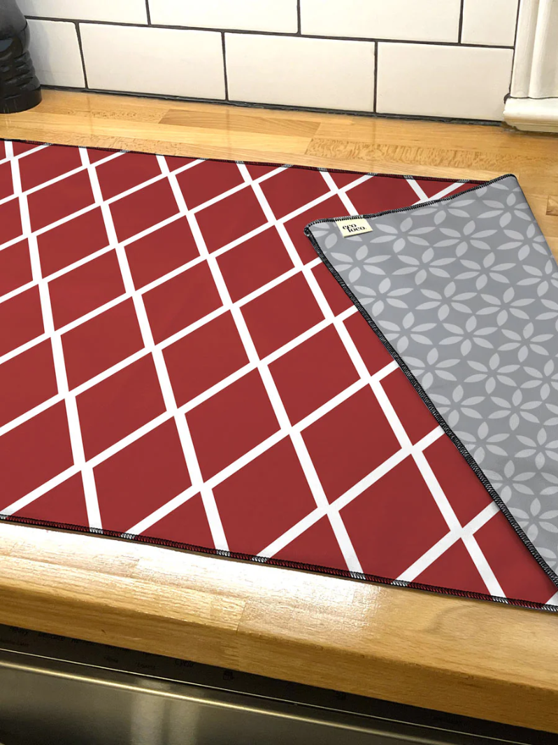 Linge à vaisselle en microfibre Rouge | Eco Loco | Espace local